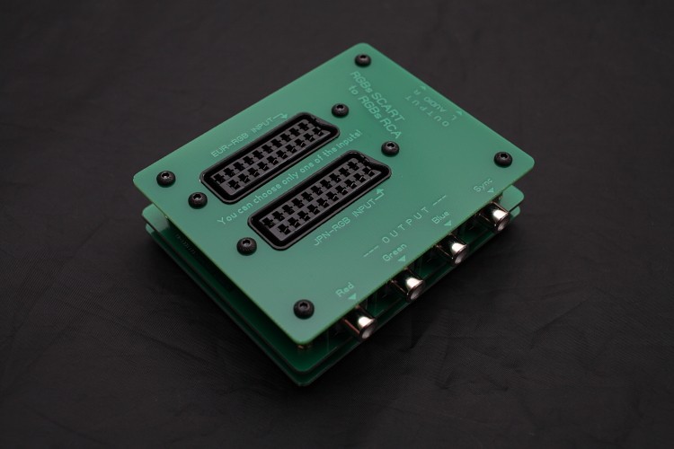 US$ 27.00 - SCART-RGB(eur&jp21) TO RGBS-BNC&RCA - www.axunworks.com