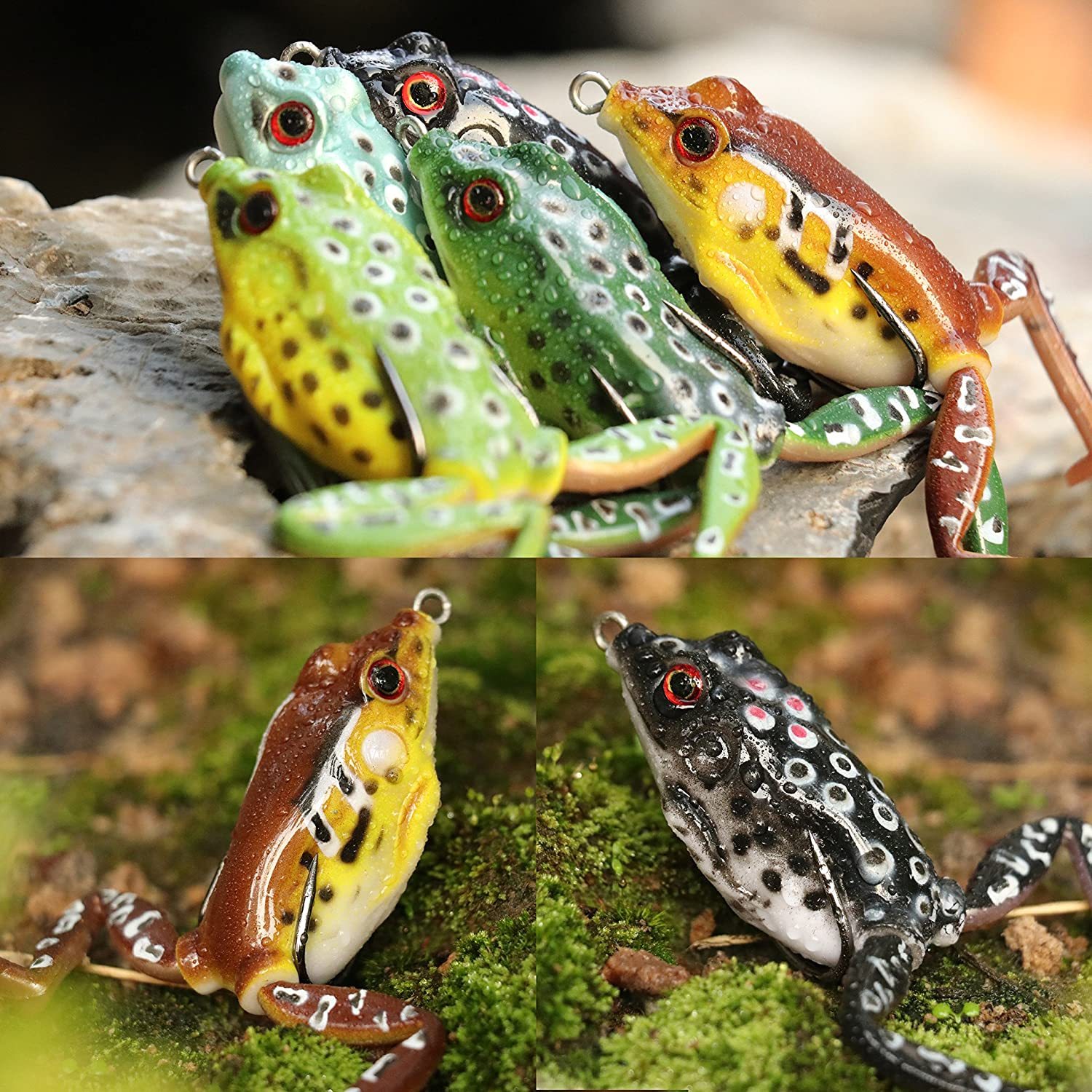 US$ 16.99 - Rubber Frog Fishing Bait-realistic Frog Lure - www.maicei.com