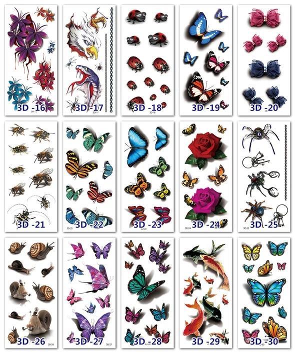 US$ 22.50 - Trendy 3D Tattoo Stickers - www.maicei.com