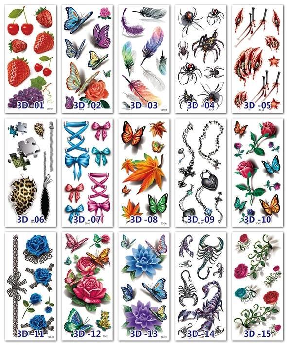 US$ 22.50 - Trendy 3D Tattoo Stickers - www.maicei.com