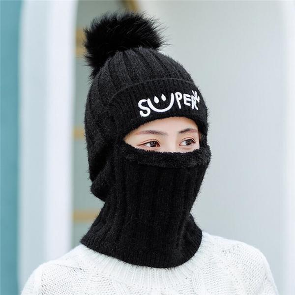 US$ 25.36 - Women Knitted Winter Hat Warm Mask Hats - www.maicei.com