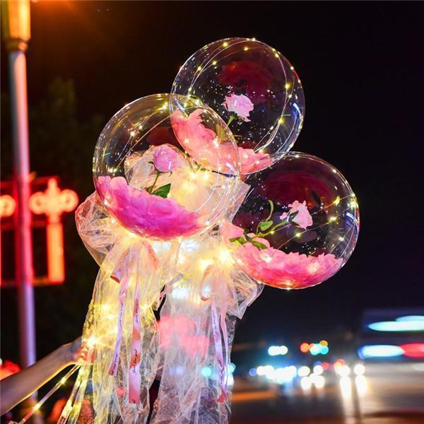 US$ 25.99 - LED Luminous Balloon Rose Bouquet - www.maicei.com
