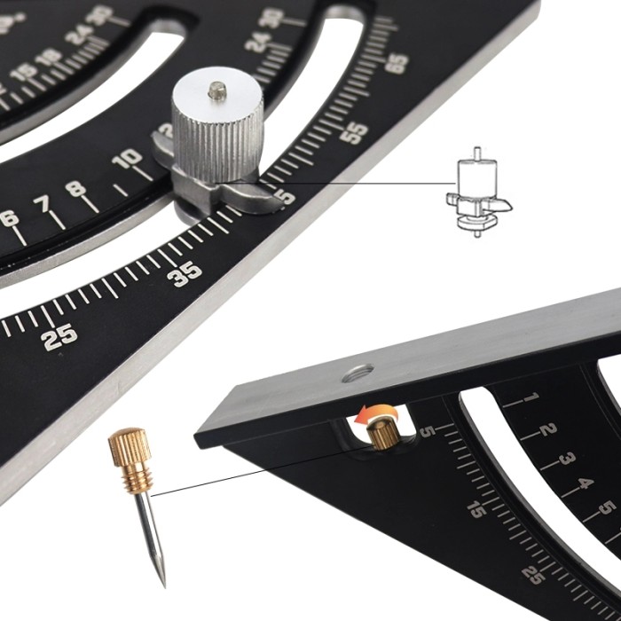 Aluminum Alloy Folding Triangle Ruler