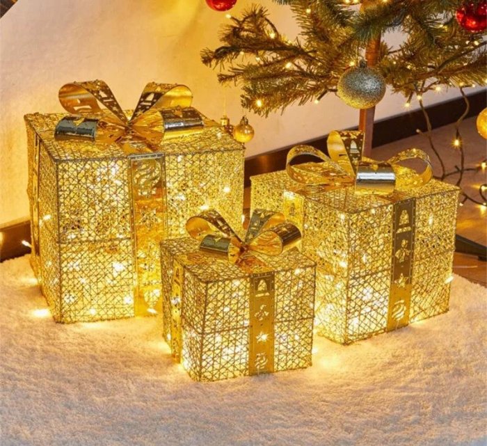 3PCS Christmas Decoration Gift Box
