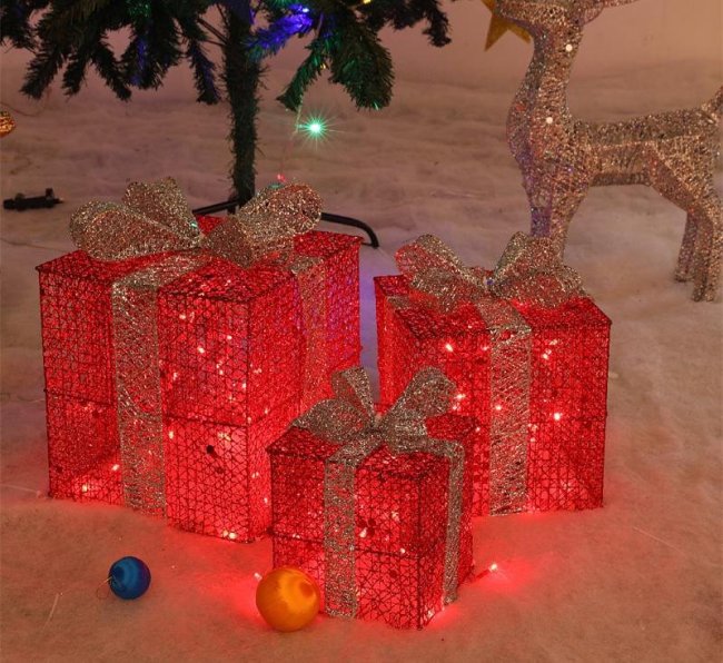 3PCS Christmas Decoration Gift Box