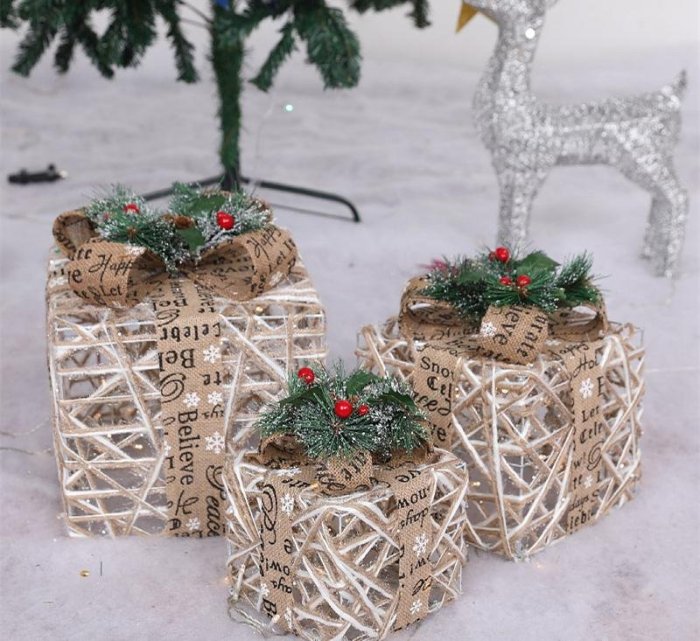 3PCS Christmas Decoration Gift Box