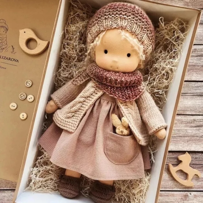 🎁The Best Gift for Christmas-Handmade Waldorf Doll👧Free Shipping