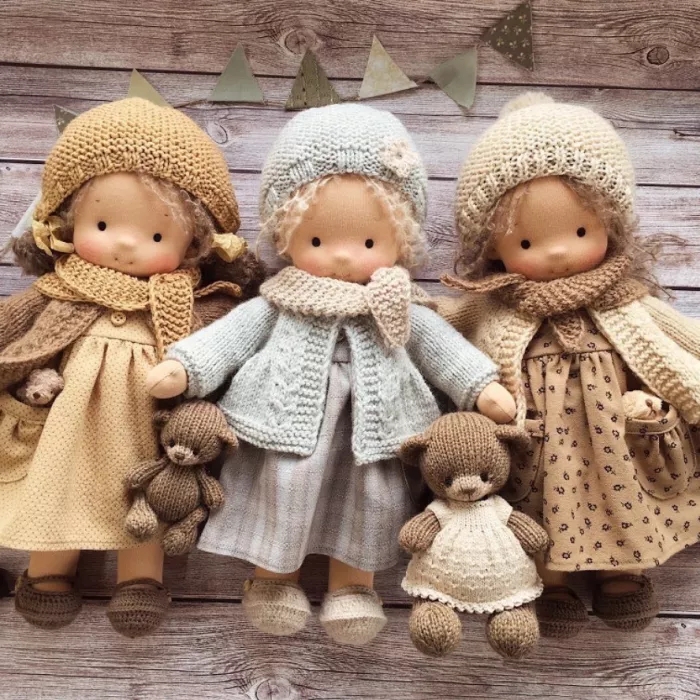 🎁The Best Gift for Christmas-Handmade Waldorf Doll👧Free Shipping