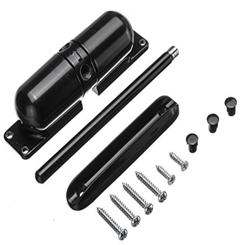 1 Set 10-50Kgs Black Adjustable Surface Mounted Spring Automatic Door ...