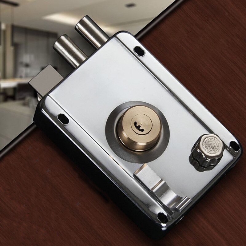Exterior Iron entry Door Locks Security Anti-theft Multiple Insurance lock