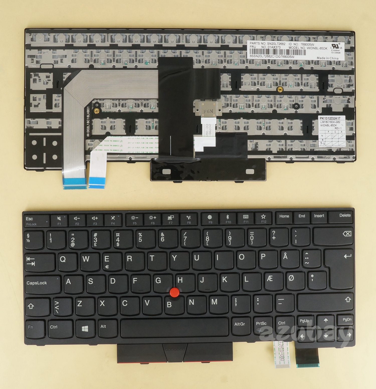 Danish Keyboard for Thinkpad T470 T480 A475 A485