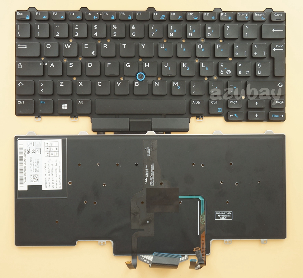 Italian Keyboard Tastiera Italiana For Dell Latitude E5450 5450 E5470 ...