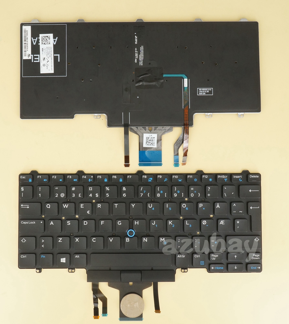 Norwegian Keyboard For Dell Latitude E5450 5450 E5470 E7450 E7470 5480 ...