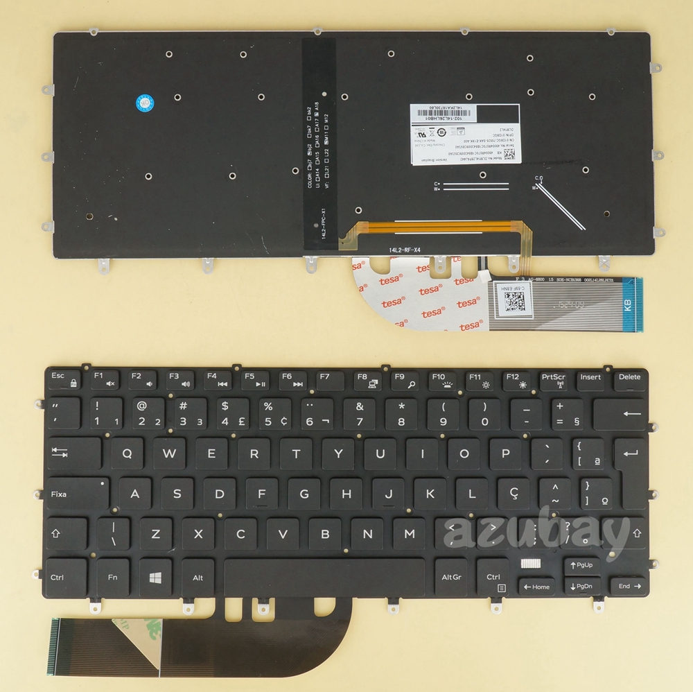 Brazilian Portuguese BR-PT Keyboard For DELL XPS 13 9343 9350 9360 ...