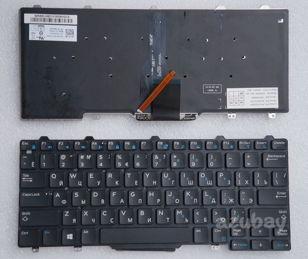 Russian RU Keyboard For DELL Latitude 5250 E5250 E5270 7250 E7250 ...