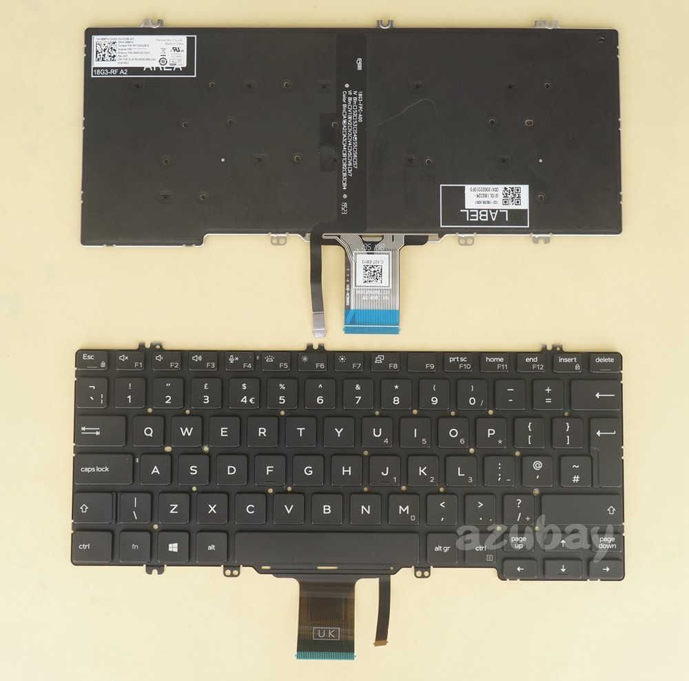 UK GB British Keyboard for DELL Latitude 5300 2 in 1, Latitude 7300 ...