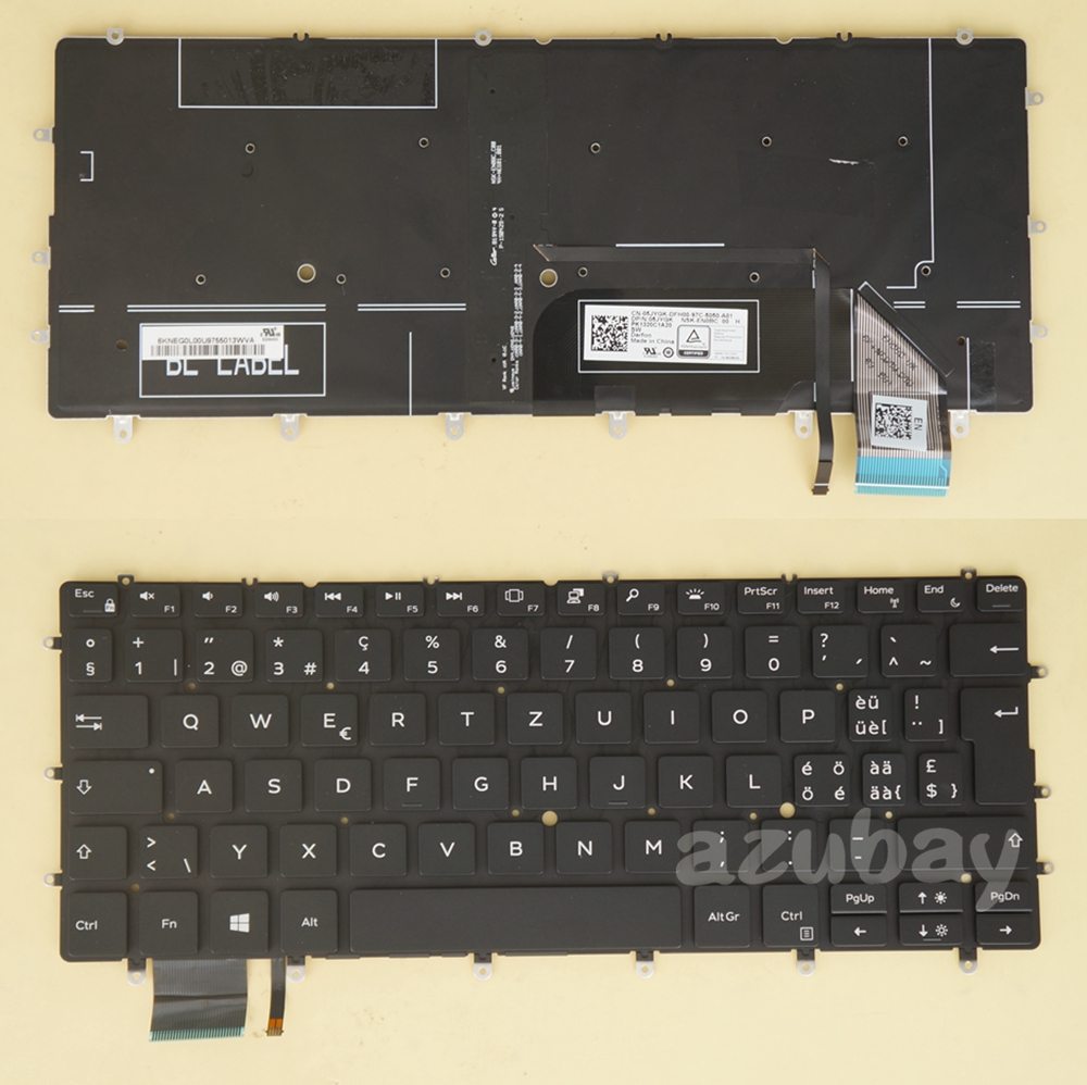 azubay.com Swiss German CH SW QWERTZ Schweiz Tastatur Keyboard For DELL ...