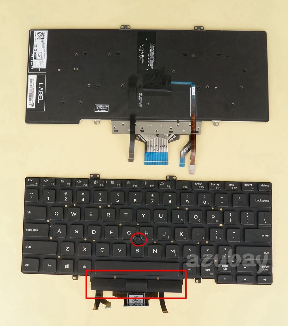 US UI English Keyboard for Dell Latitude 5400 5401 (2019 Version ...