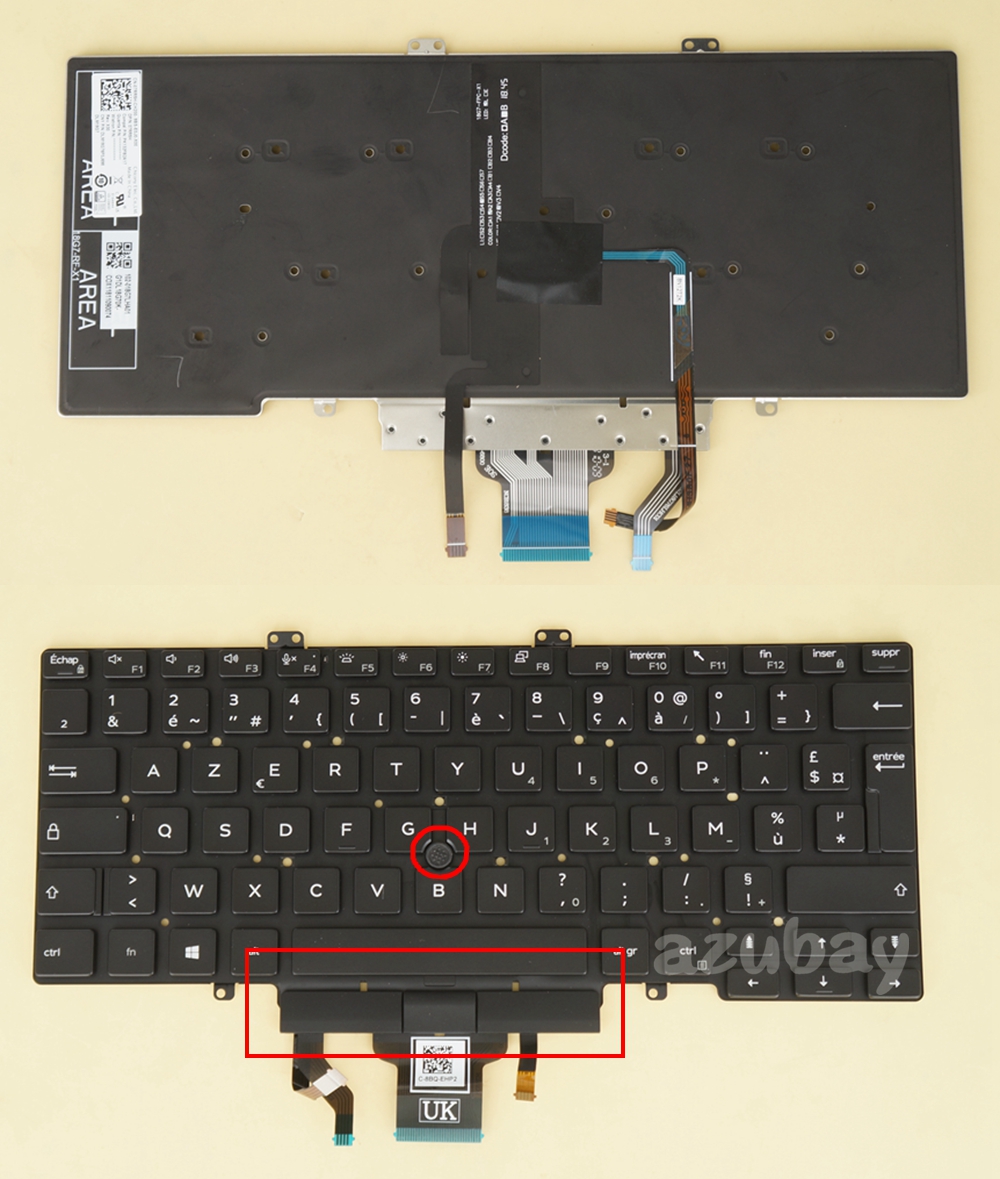 French AZERTY Français Keyboard for Dell Latitude 5400 5401 (2019 ...