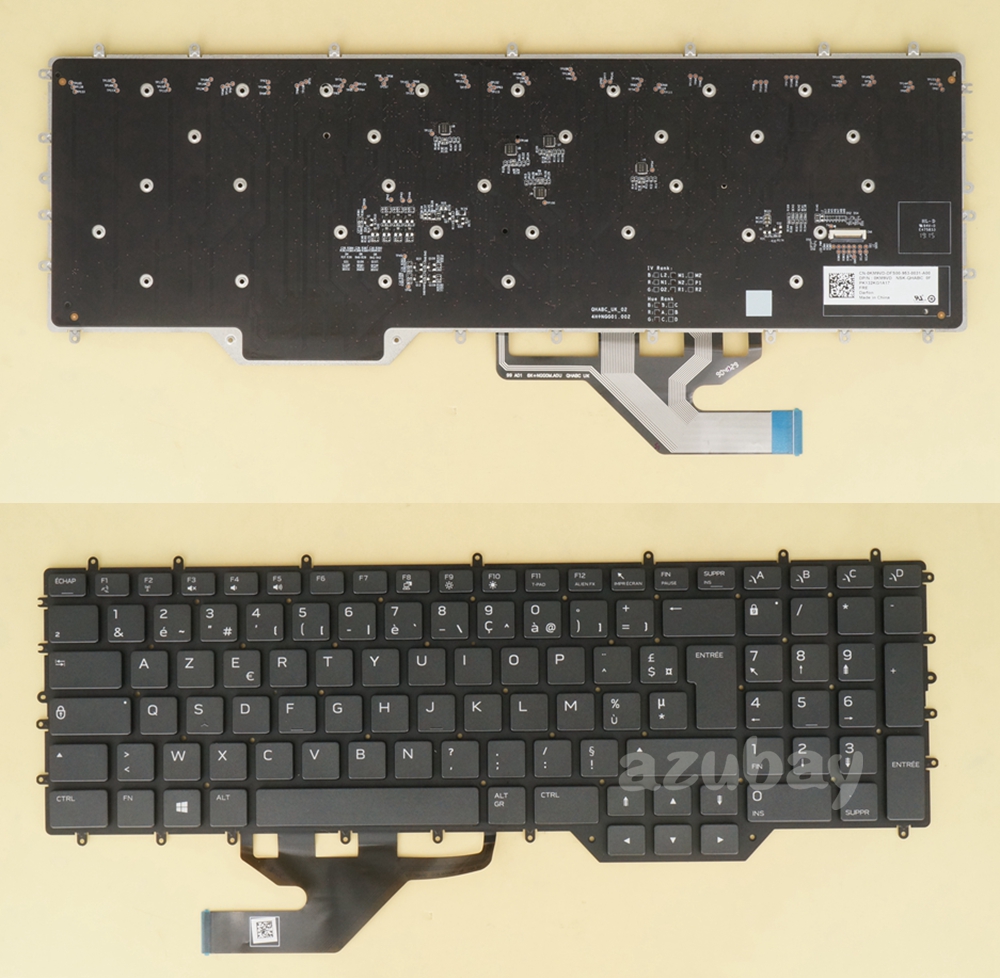 French Keyboard AZERTY Français Clavier For Laptop DELL Alienware Area ...