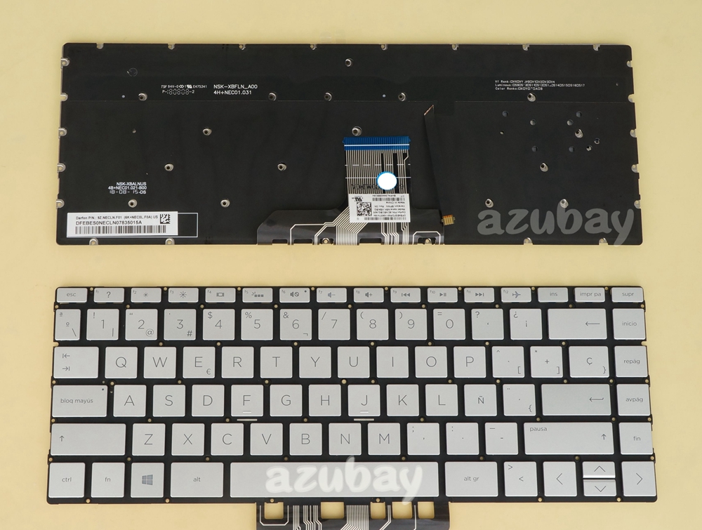 Spanish Keyboard SP Español Teclado for Laptop HP ENVY 13-ah 13-ah0000 ...