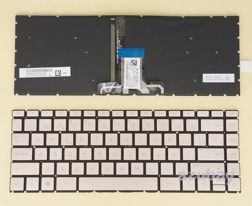 Spanish Keyboard Español Teclado for HP Home 14-cf0000 14-cf1000 14 ...
