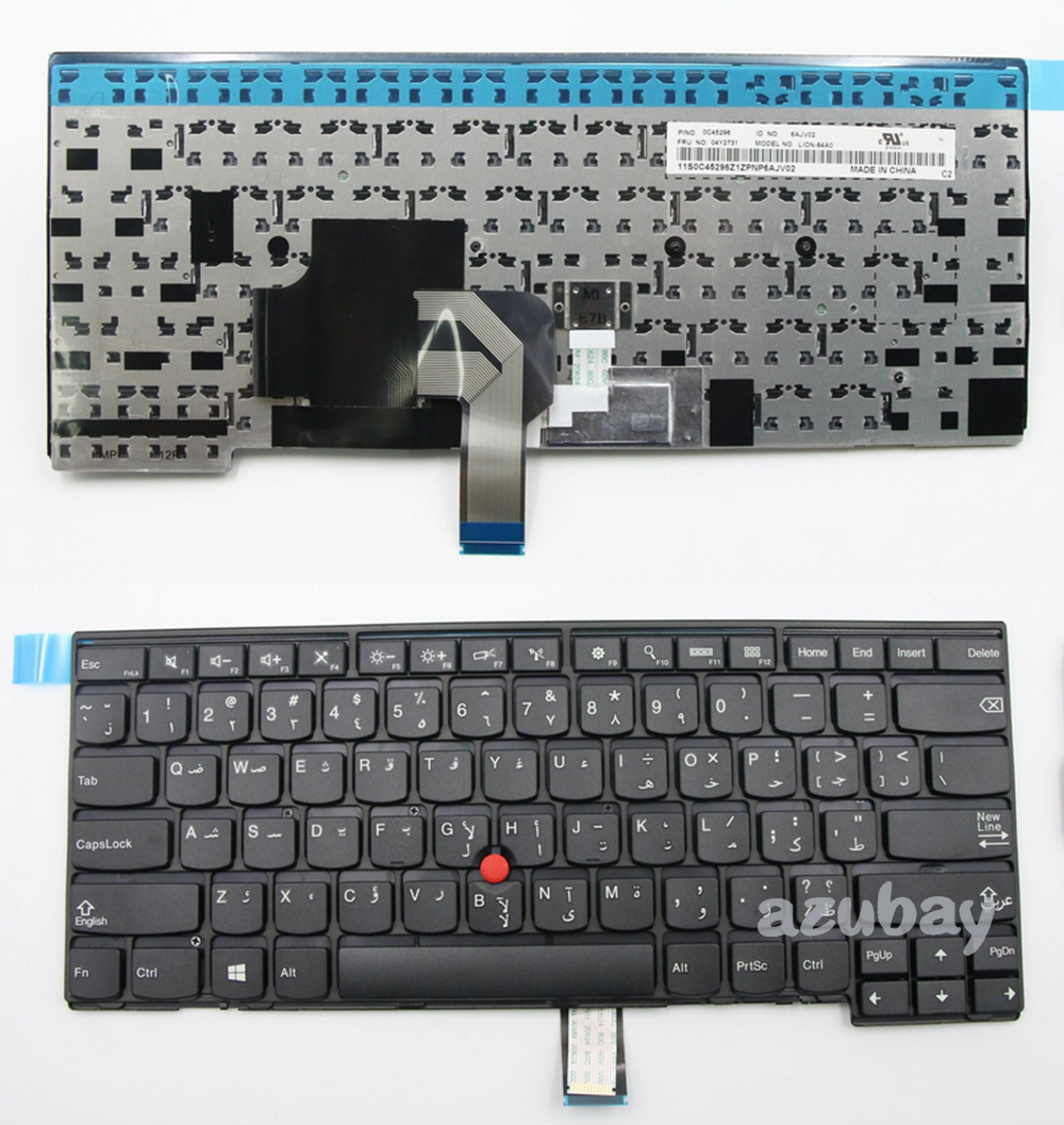 AZUBAY.COM Arabic AR Keyboard for Laptop Lenovo Thinkpad Edge E431 ...