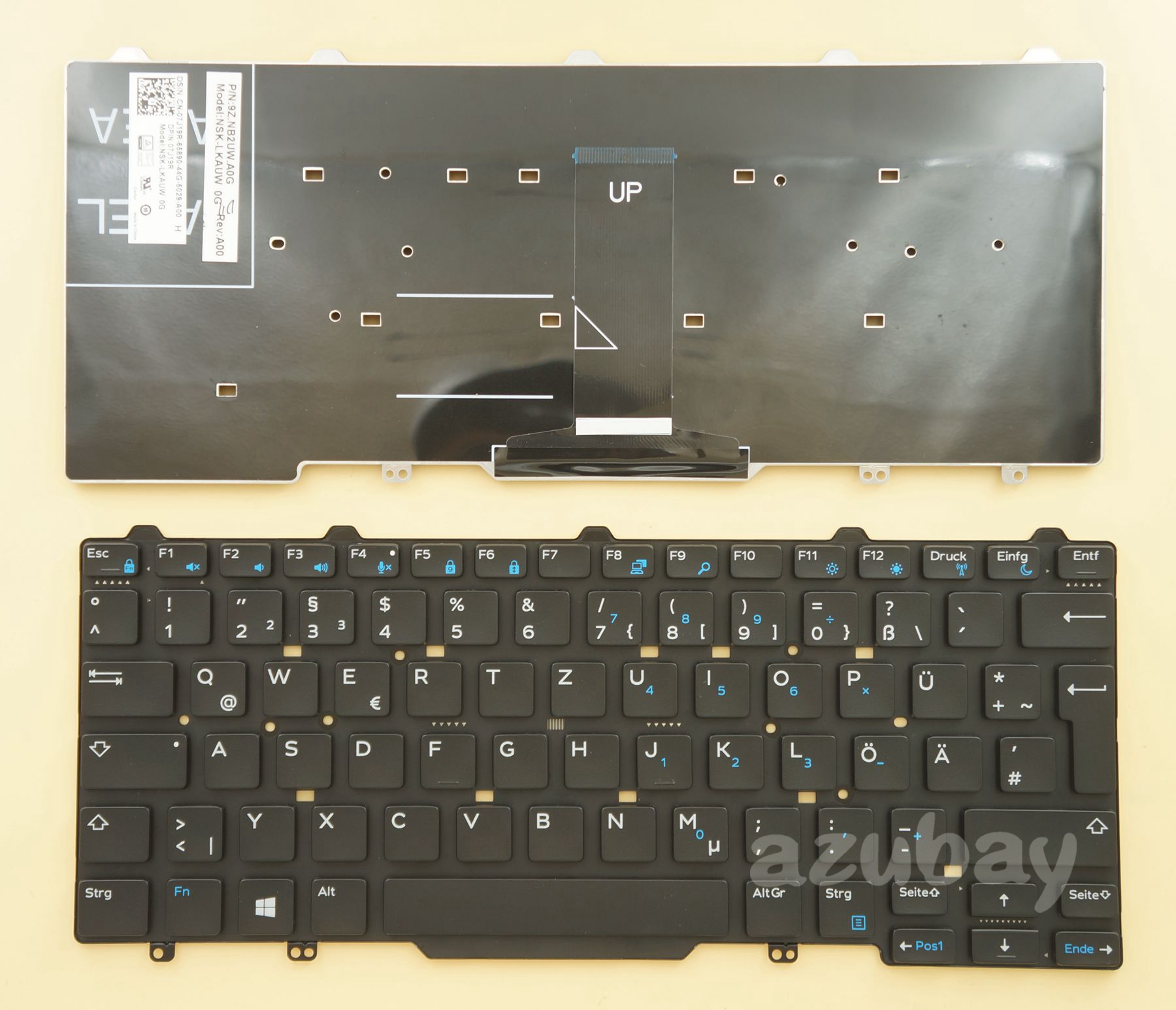 German DE Deutsche QWERTZ Tastatur Keyboard For Dell Latitude 13 ...
