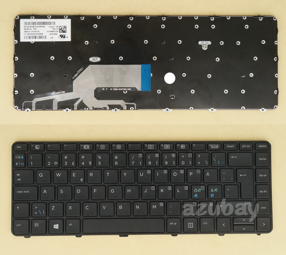 Scandinavian Nordic Swedish Finnish Norwegian Danish Keyboard for HP ...