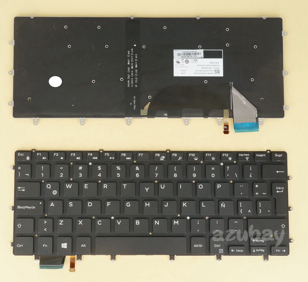 Latin Spanish Keyboard LAS Teclado For Laptop Dell XPS 15 7590 9550 ...