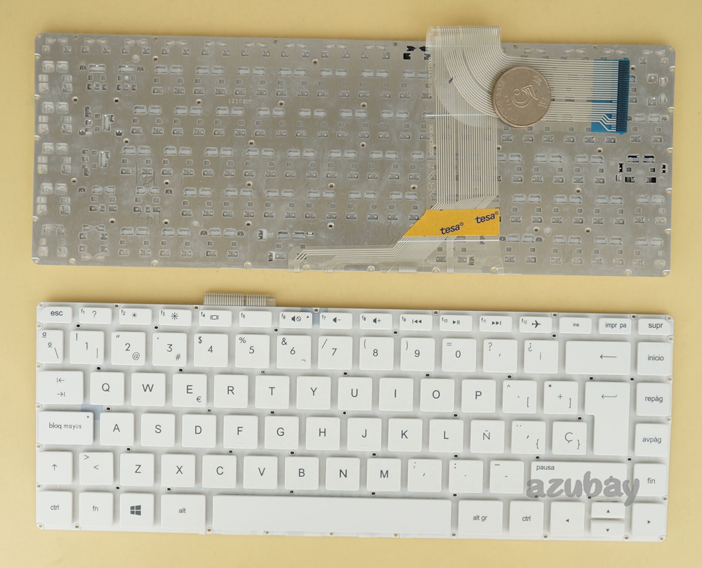 Azubay.com Spanish Keyboard Español Teclado for HP 14-u000 14-u001la 14 ...