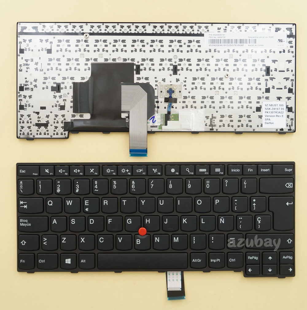 azubay.com Spanish Keyboard SP Español Teclado for Laptop Lenovo ...