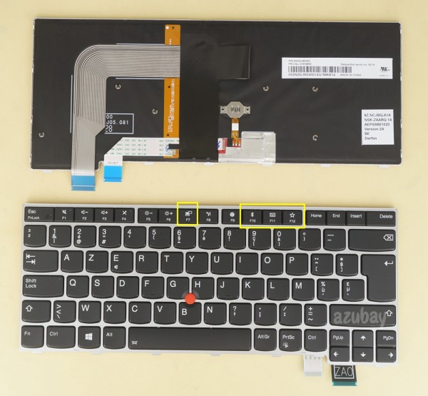 AZUBAY.COM Belgian Keyboard AZERTY BE Belge Belgium Clavier Toetsenbord ...