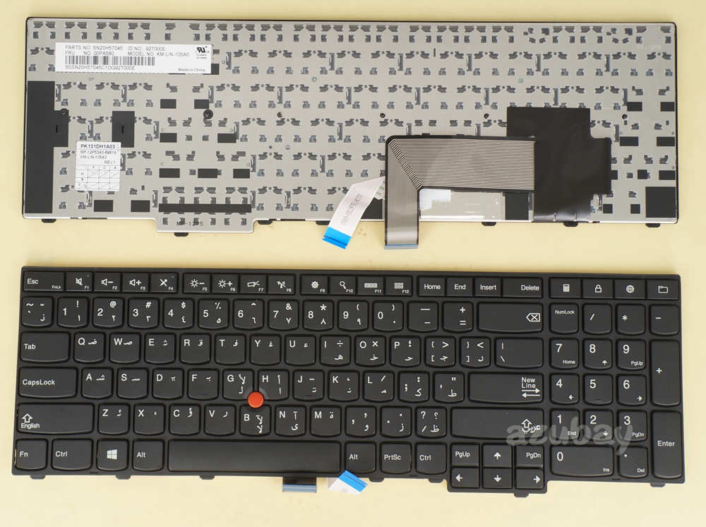 AZUBAY.COM Arabic AR Keyboard for Laptop Lenovo Thinkpad E531 (Type ...
