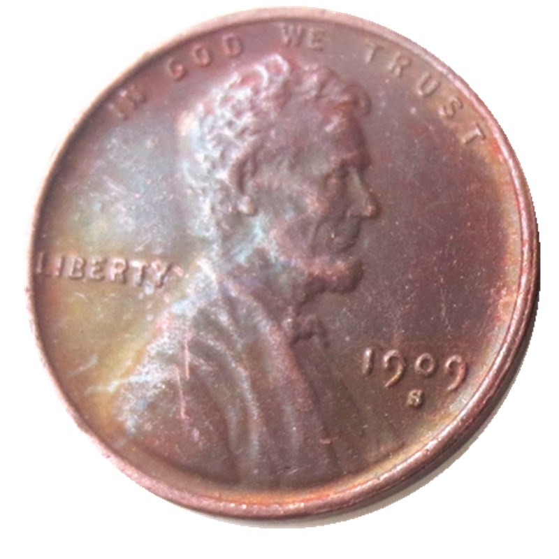 US 1909S Lincoln Penny Cent 100% Copper Copy Coin