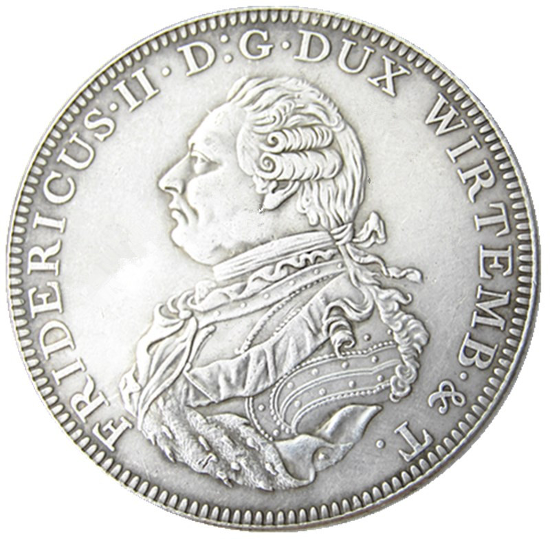 Germany 1798 Wurttemberg, Thaler KM-Pn26 Silver Plated Copy Coin