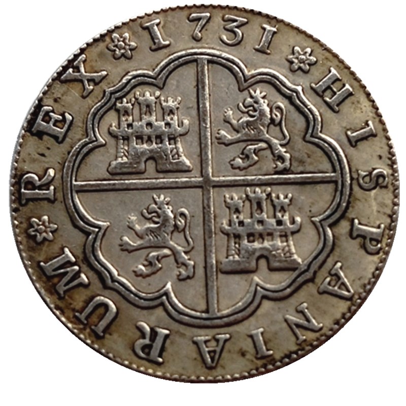 Spain Resl 1731 Silver Plated Copy Coins