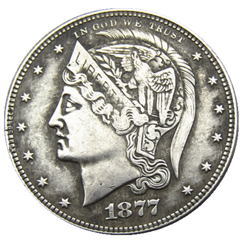 USA 1877 Helmeted Head Half Dollar Patterns Silver Plated Copy Coin