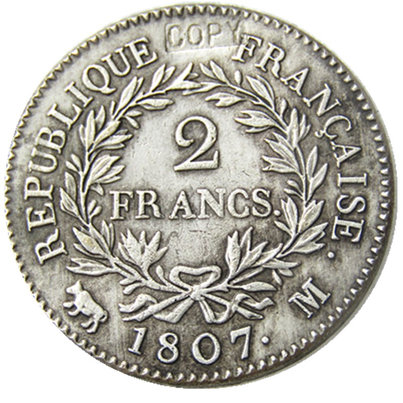 France 2Francs Silver Plated Copy Coins