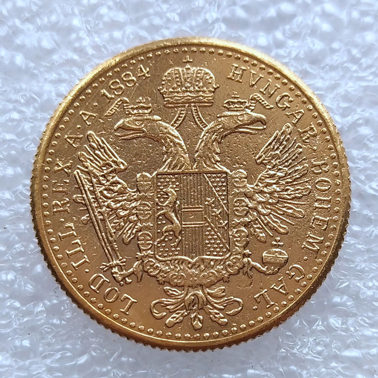 Austria 1 Ducat -Franz Joseph I 1884 Diameter 20MM Pure Gold-Plated Coins