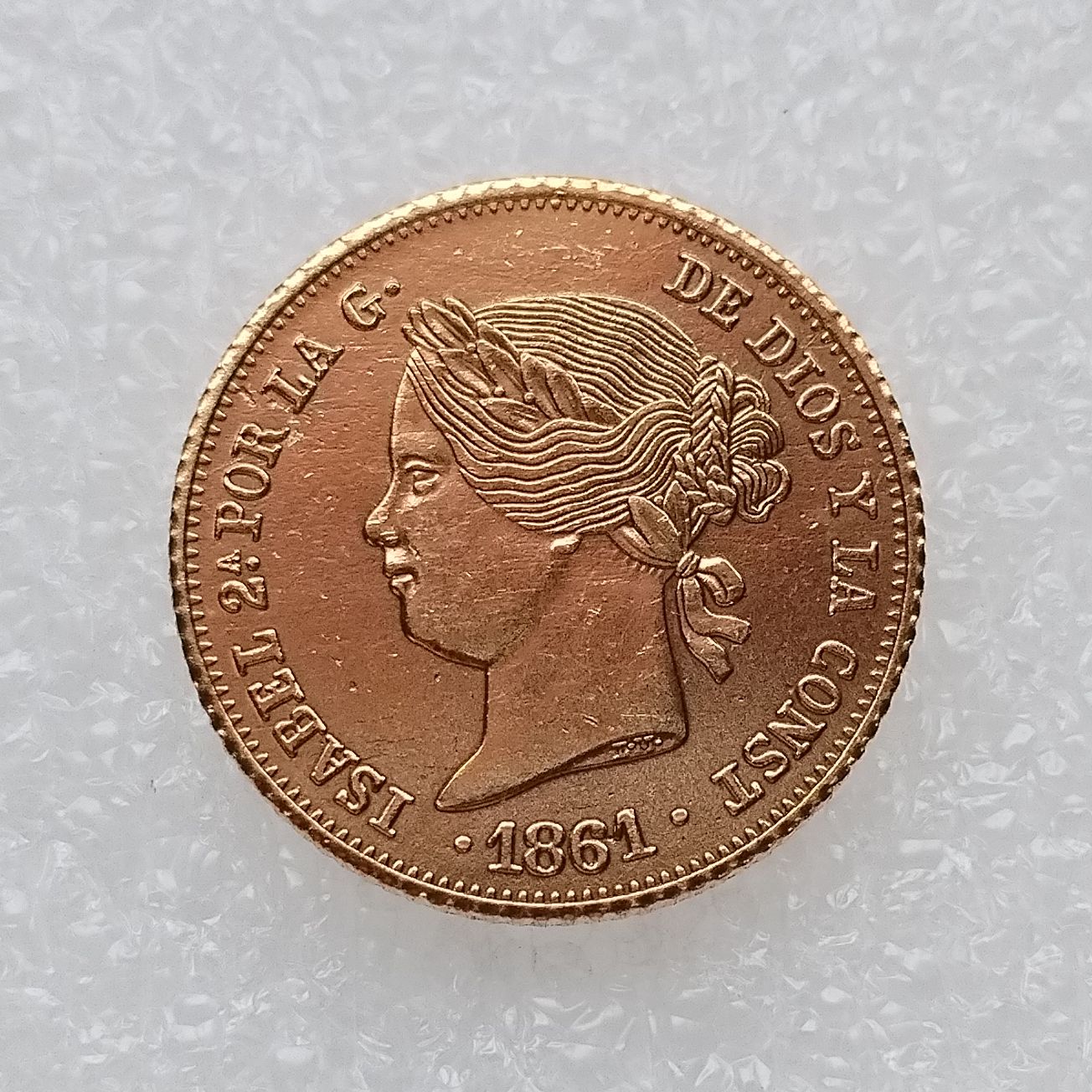 PHILIPPINES 4 Peso 1861 Gold Plated copy coins