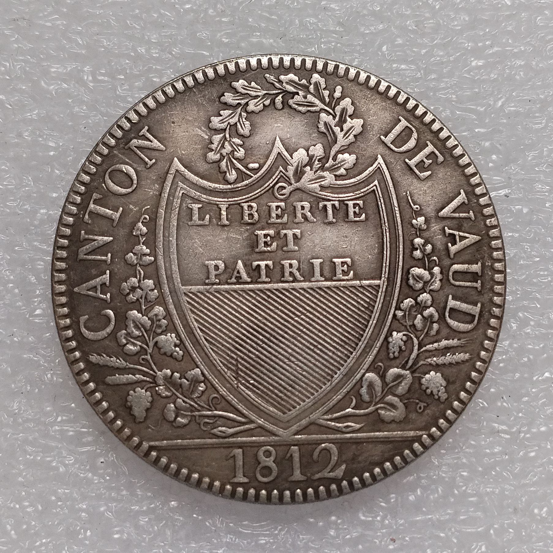 1812 Switzerland 40 Bitz Silver Plated Copy Coin