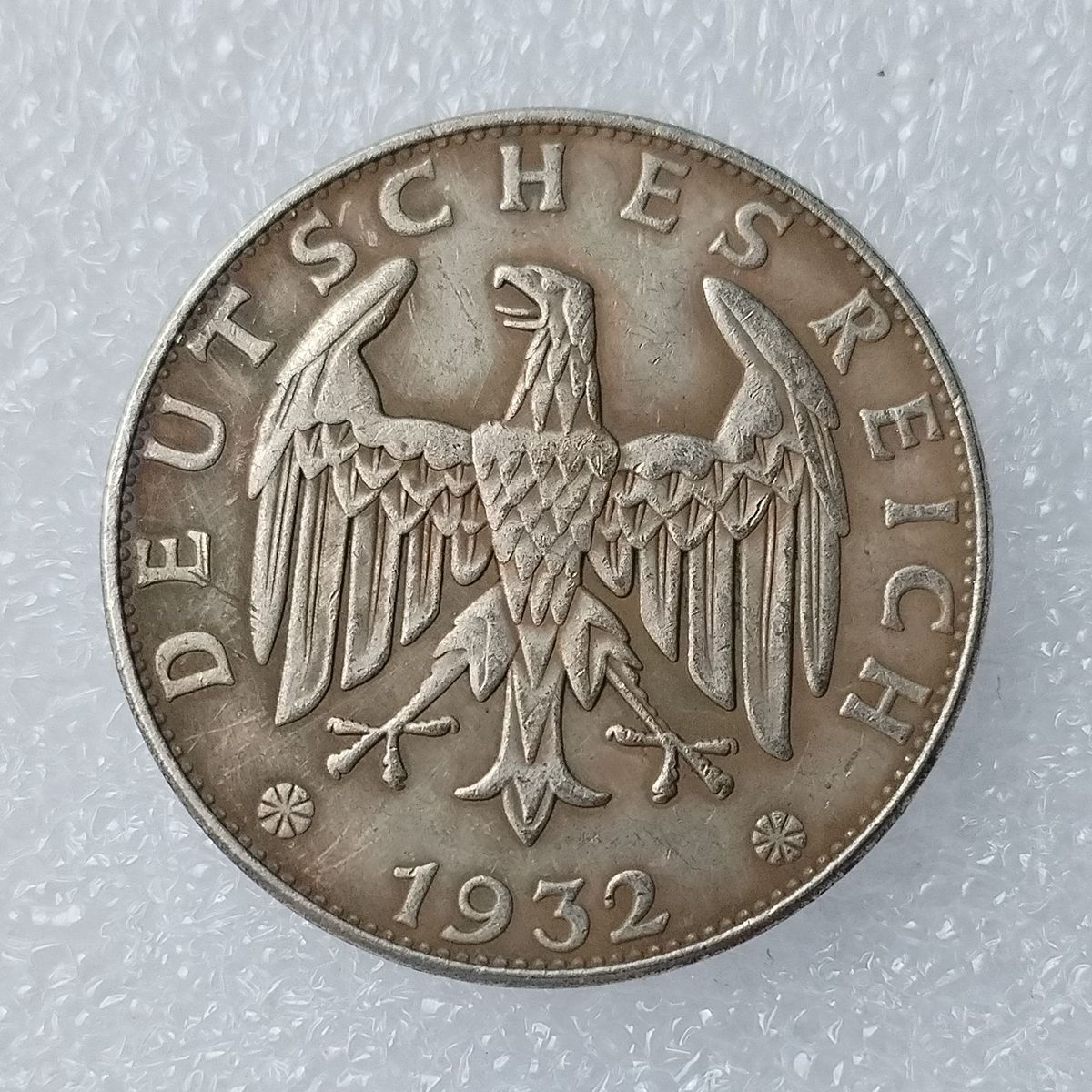 German 3 Reichsmark Liberation of Rhineland 1930 Silver Plated Copy Coin
