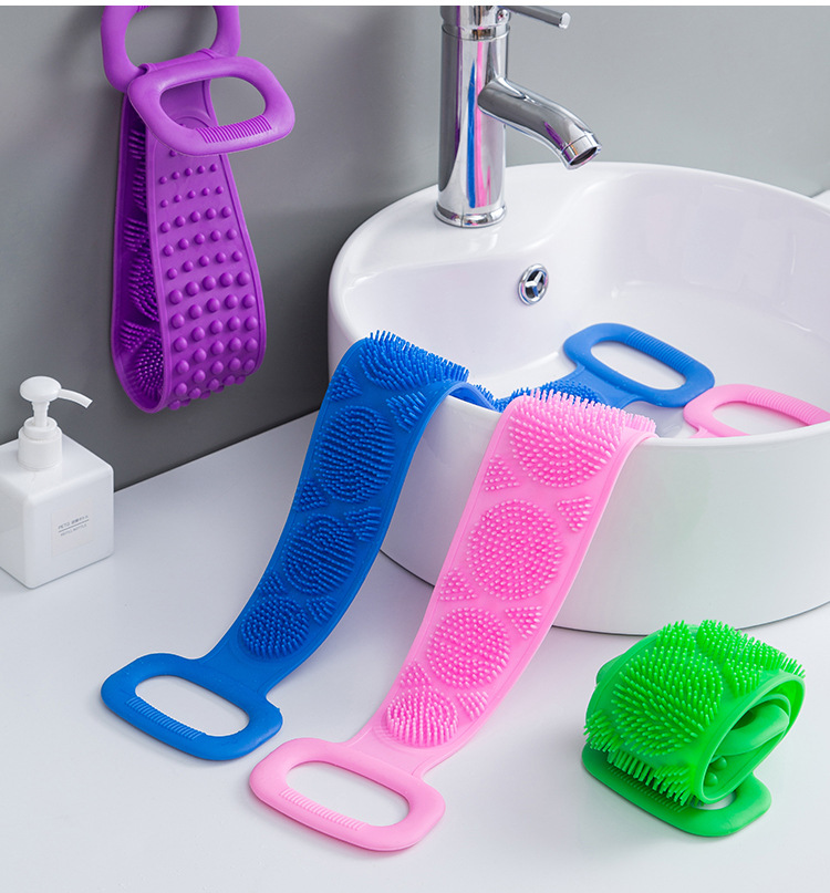 Bath towel silicone rubbing back towel