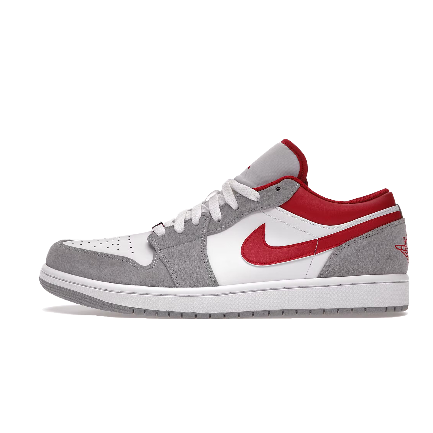 Jordan 1 Low SE Light Smoke Grey Gym Red - www.flamsneaker.co