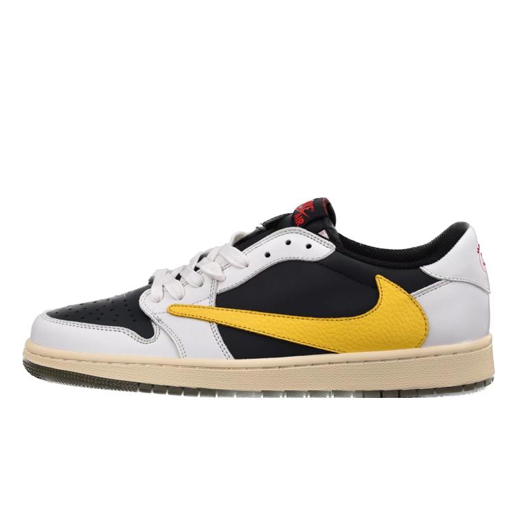 Jordan 1 Low Fragment x Travis Scott Retro Yellow Logo (DIY) - www ...