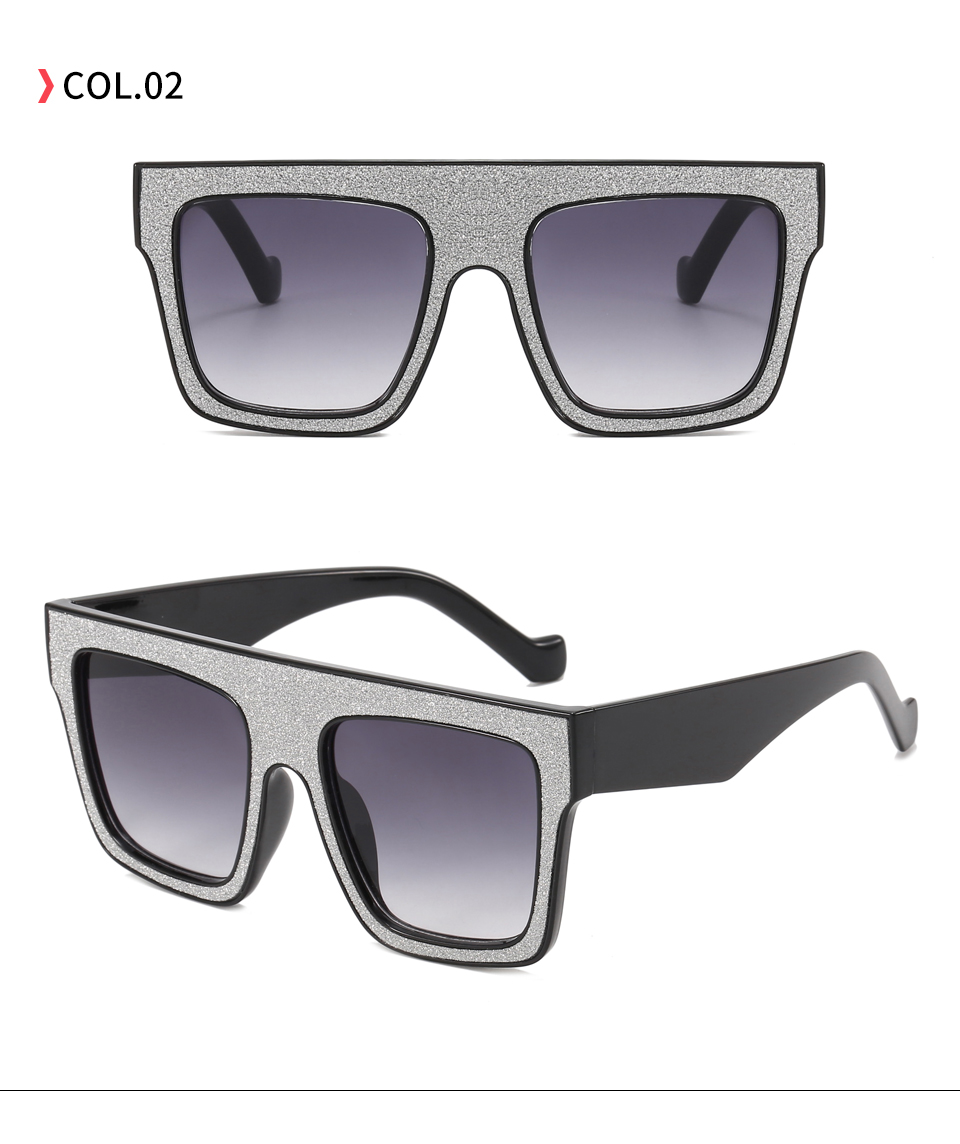 Wholesale China Rhinestone Flat Top Square Sunglasses Superhot Eyewear