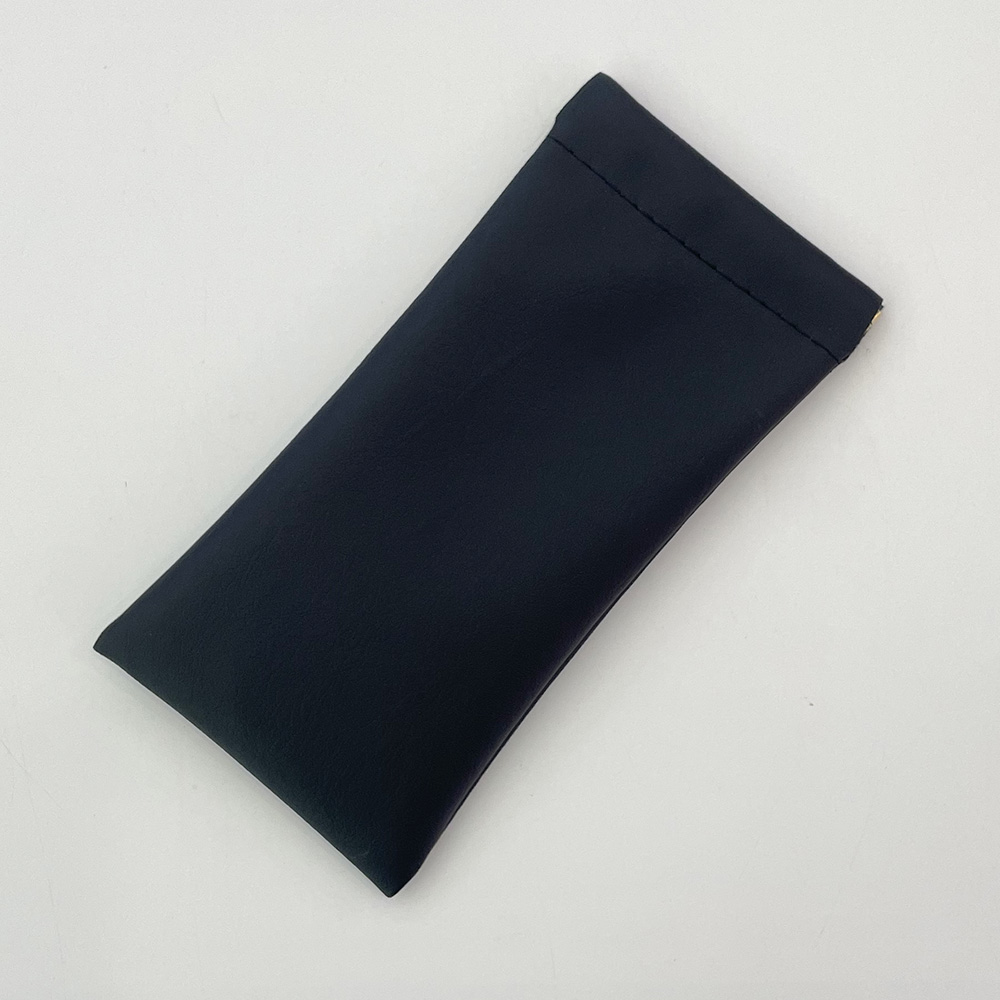 Wholesale Custom Logo Auto-Closing PU Eyeglass Pouch - Premium Leather ...