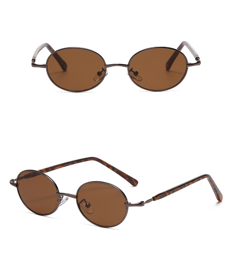 Vintage Small Round Metal Sunglasses - Retro Steampunk Circle Frame Eyewear