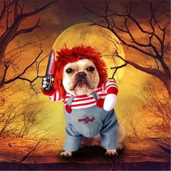 US$ 34.80 - 🔥2020 NEWEST🔥 DEADLY DOLL CHUCKY DOG & CAT PET COSTUME ...